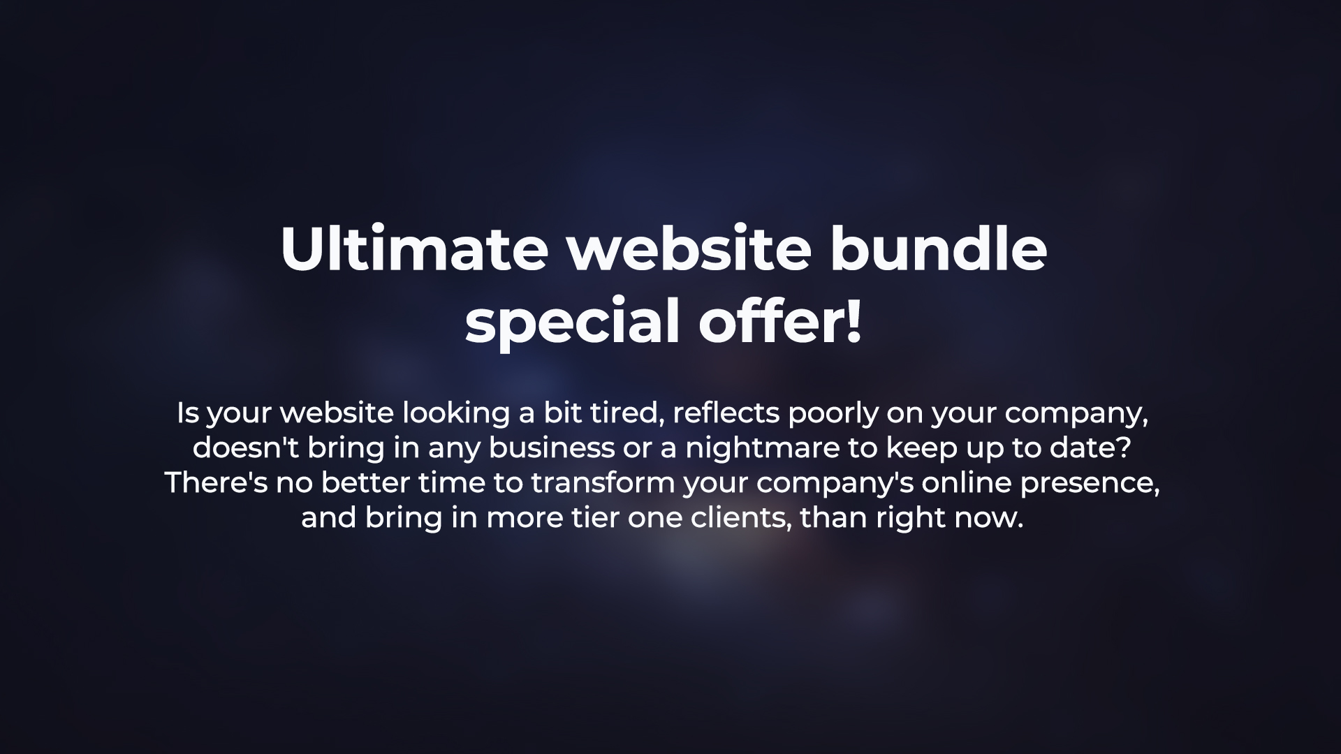Ultimate website bundle special offer!